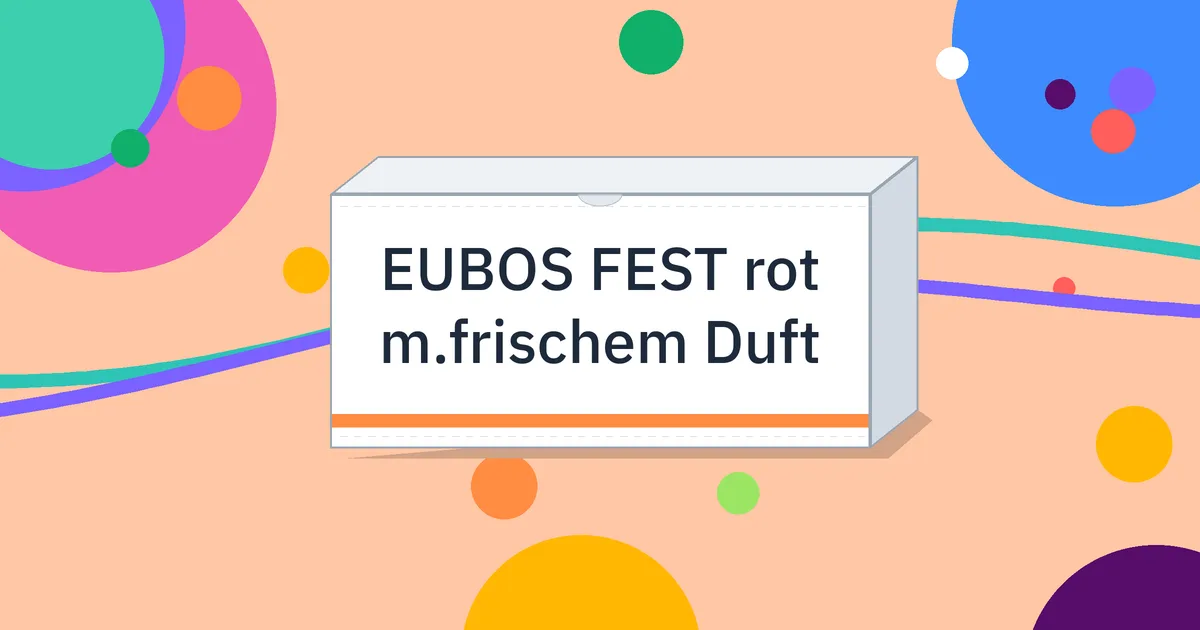 Symbolbild: Packung mit der Aufschrift EUBOS FEST rot m.frischem Duft (PZN 04630979) – Verfügbarkeit und Bezug in Apotheken in Frankfurt am Main