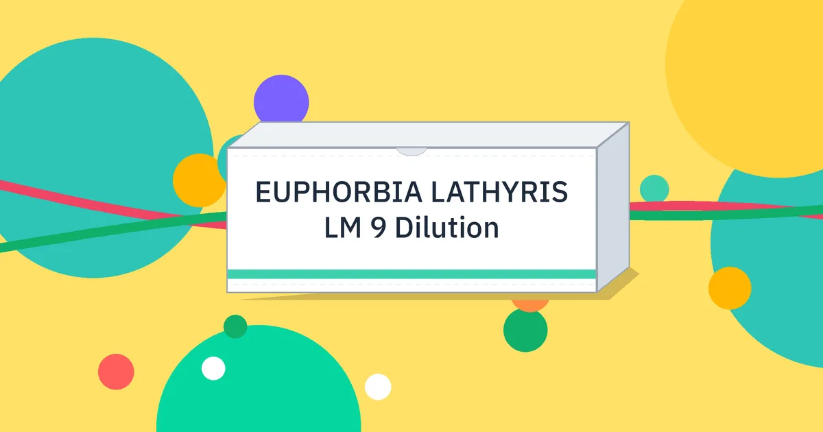 Symbolbild: Packung mit der Aufschrift EUPHORBIA LATHYRIS LM 9 Dilution (PZN 13482265) – Verfügbarkeit und Bezug in Apotheken in Frankfurt am Main