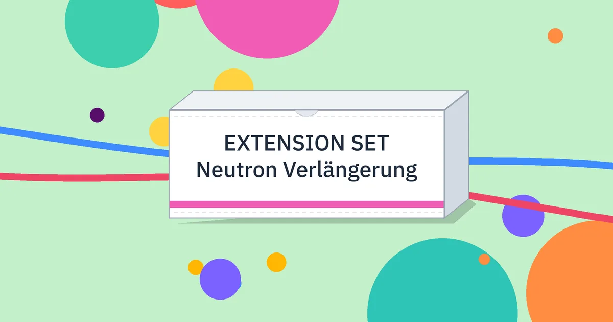 Symbolbild: Packung mit der Aufschrift EXTENSION SET Neutron Verlängerung (PZN 15876695) – Verfügbarkeit und Bezug in Apotheken in Frankfurt am Main