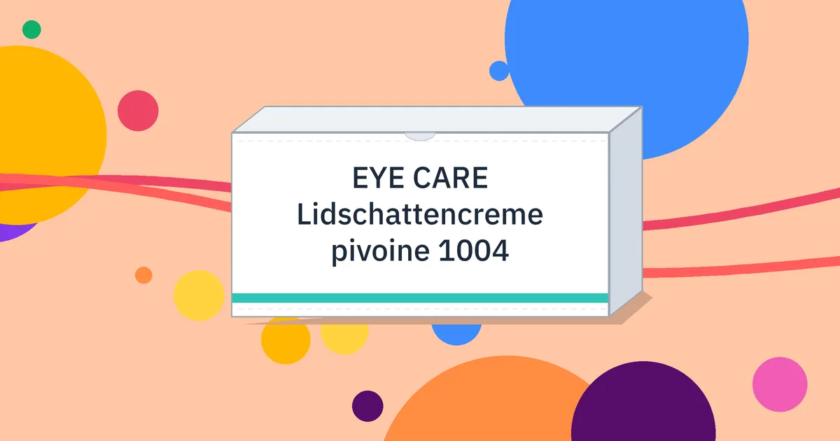 Symbolbild: Packung mit der Aufschrift EYE CARE Lidschattencreme pivoine 1004 (PZN 20582435) – Verfügbarkeit und Bezug in Apotheken in Frankfurt am Main