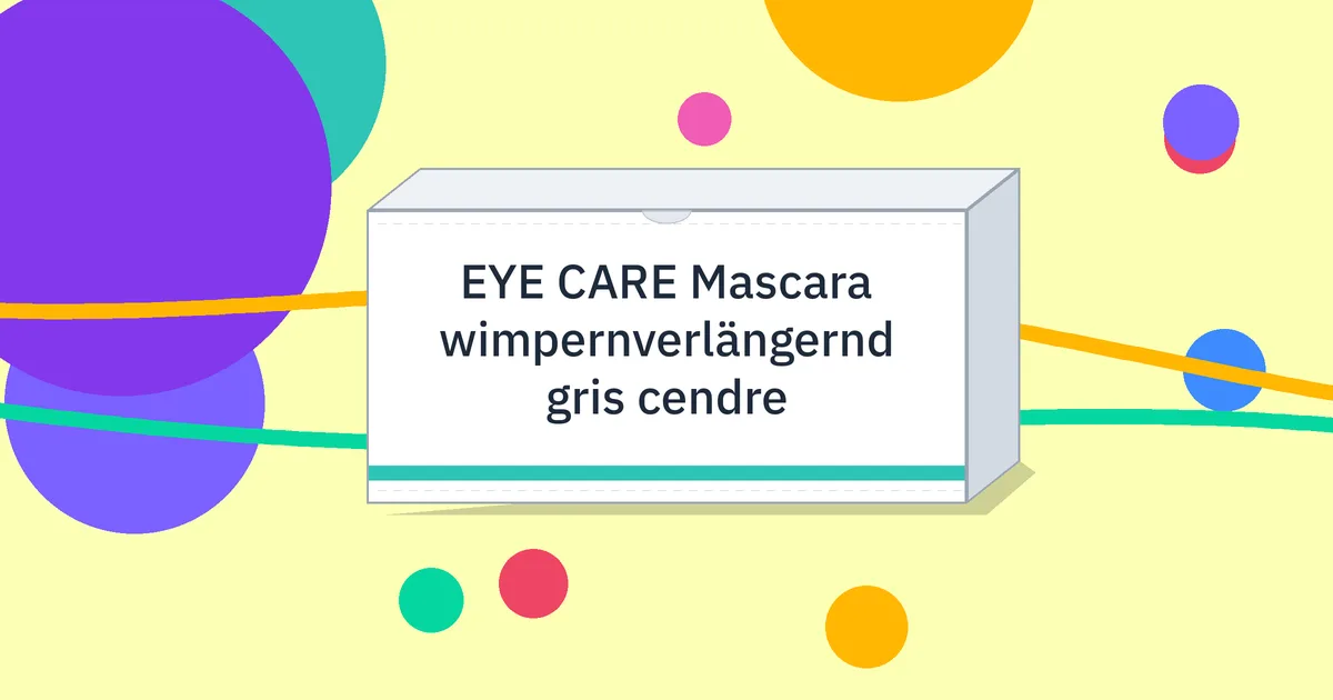 Symbolbild: Packung mit der Aufschrift EYE CARE Mascara wimpernverlängernd gris cendre (PZN 11058468) – Verfügbarkeit und Bezug in Apotheken in Frankfurt am Main