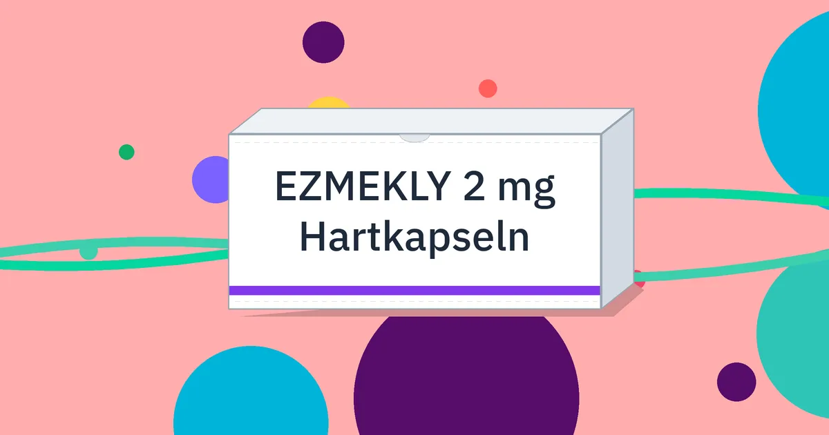 Symbolbild: Packung mit der Aufschrift EZMEKLY 2 mg Hartkapseln (PZN 19872151) – Verfügbarkeit und Bezug in Apotheken in Frankfurt am Main