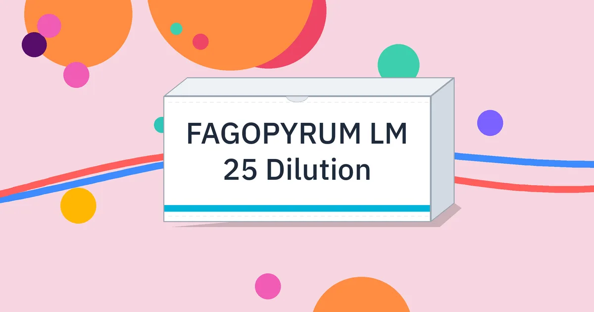 Symbolbild: Packung mit der Aufschrift FAGOPYRUM LM 25 Dilution (PZN 13486659) – Verfügbarkeit und Bezug in Apotheken in Frankfurt am Main
