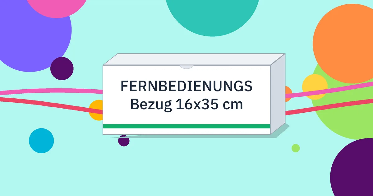 Symbolbild: Packung mit der Aufschrift FERNBEDIENUNGS Bezug 16x35 cm (PZN 07597604) – Verfügbarkeit und Bezug in Apotheken in Frankfurt am Main