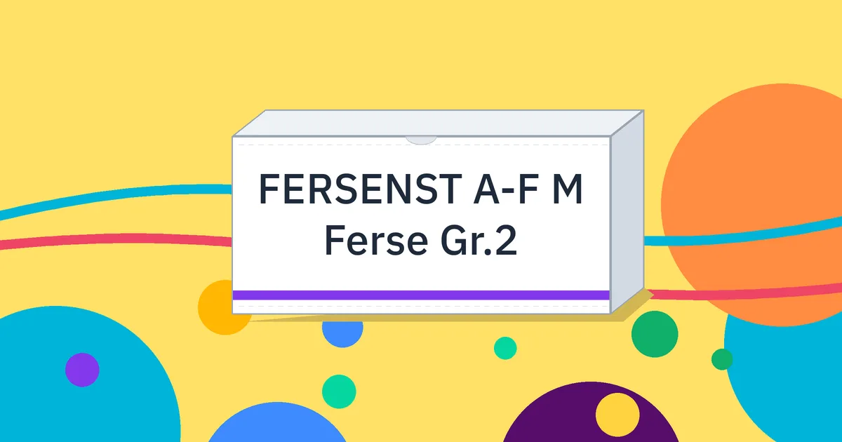 Symbolbild: Packung mit der Aufschrift FERSENST A-F M Ferse Gr.2 (PZN 01969329) – Verfügbarkeit und Bezug in Apotheken in Frankfurt am Main