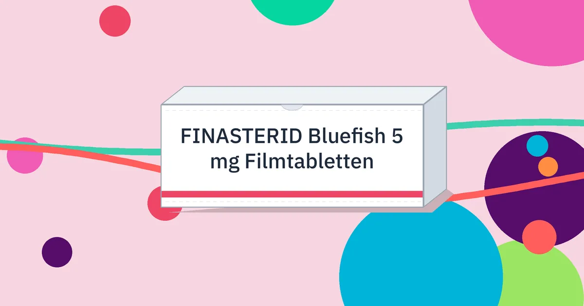 Symbolbild: Packung mit der Aufschrift FINASTERID Bluefish 5 mg Filmtabletten (PZN 10282301) – Verfügbarkeit und Bezug in Apotheken in Frankfurt am Main