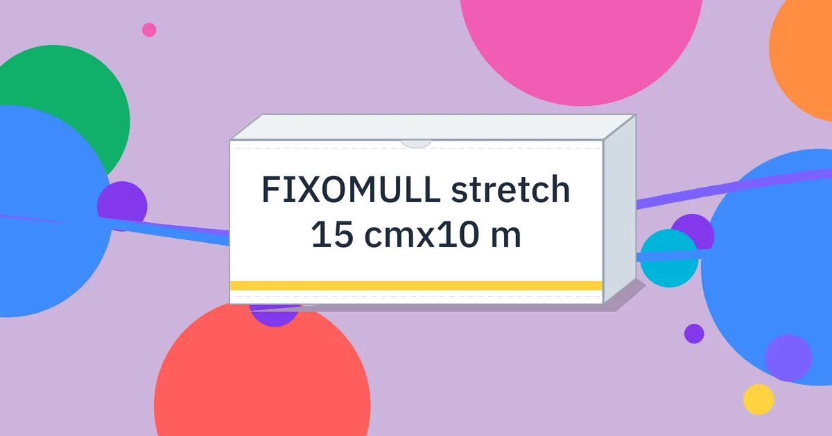 Symbolbild: Packung mit der Aufschrift FIXOMULL stretch 15 cmx10 m (PZN 17414131) – Verfügbarkeit und Bezug in Apotheken in Frankfurt am Main