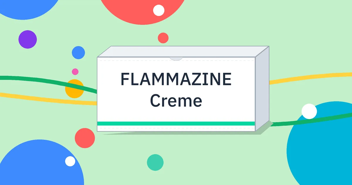 Symbolbild: Packung mit der Aufschrift FLAMMAZINE Creme (PZN 16203001) – Verfügbarkeit und Bezug in Apotheken in Frankfurt am Main