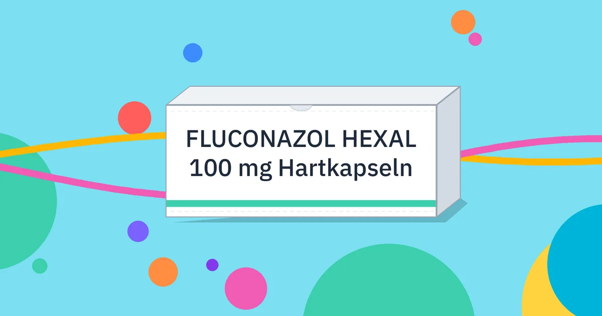 Symbolbild: Packung mit der Aufschrift FLUCONAZOL HEXAL 100 mg Hartkapseln (PZN 03083699) – Verfügbarkeit und Bezug in Apotheken in Frankfurt am Main