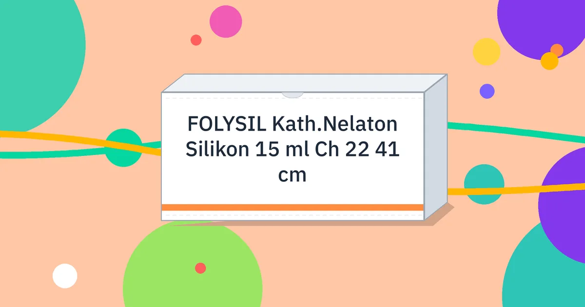 Symbolbild: Packung mit der Aufschrift FOLYSIL Kath.Nelaton Silikon 15 ml Ch 22 41 cm (PZN 18188553) – Verfügbarkeit und Bezug in Apotheken in Frankfurt am Main