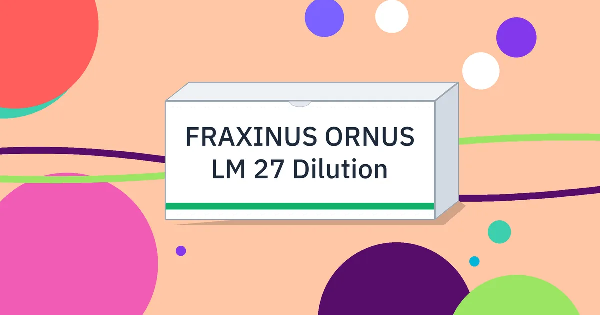 Symbolbild: Packung mit der Aufschrift FRAXINUS ORNUS LM 27 Dilution (PZN 13492660) – Verfügbarkeit und Bezug in Apotheken in Frankfurt am Main
