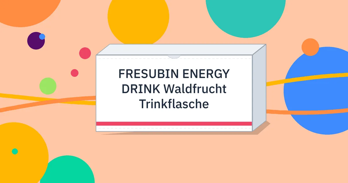 Symbolbild: Packung mit der Aufschrift FRESUBIN ENERGY DRINK Waldfrucht Trinkflasche (PZN 14360050) – Verfügbarkeit und Bezug in Apotheken in Frankfurt am Main