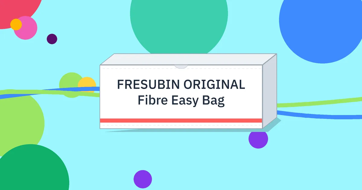 Symbolbild: Packung mit der Aufschrift FRESUBIN ORIGINAL Fibre Easy Bag (PZN 01404188) – Verfügbarkeit und Bezug in Apotheken in Frankfurt am Main