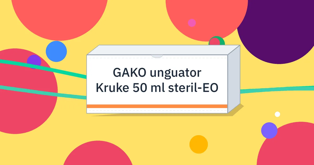 Symbolbild: Packung mit der Aufschrift GAKO unguator Kruke 50 ml steril-EO (PZN 17419571) – Verfügbarkeit und Bezug in Apotheken in Frankfurt am Main