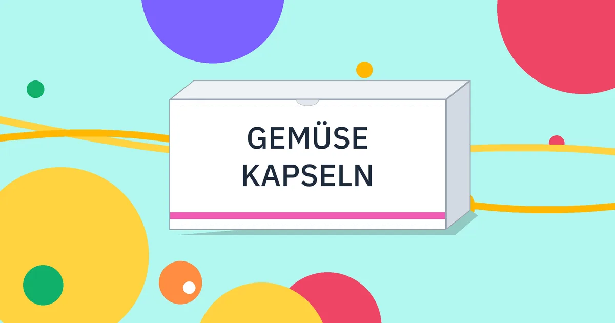 Symbolbild: Packung mit der Aufschrift GEMÜSE KAPSELN (PZN 11213549) – Verfügbarkeit und Bezug in Apotheken in Frankfurt am Main