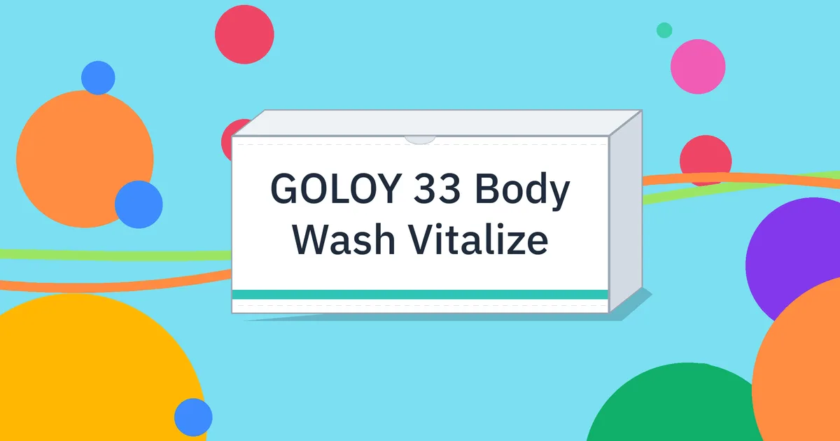 Symbolbild: Packung mit der Aufschrift GOLOY 33 Body Wash Vitalize (PZN 14418565) – Verfügbarkeit und Bezug in Apotheken in Frankfurt am Main
