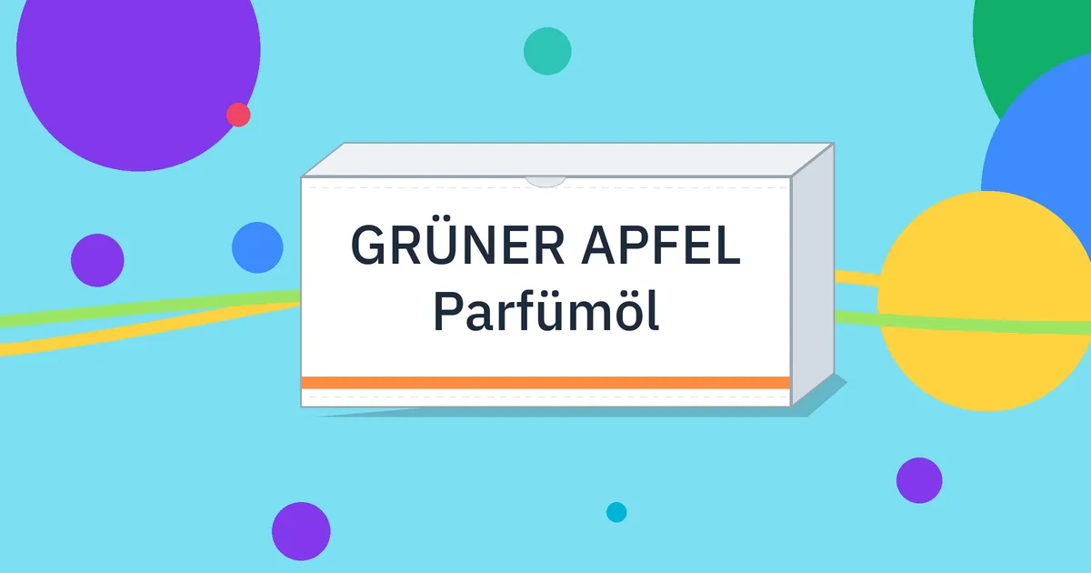 Symbolbild: Packung mit der Aufschrift GRÜNER APFEL Parfümöl (PZN 07617235) – Verfügbarkeit und Bezug in Apotheken in Frankfurt am Main