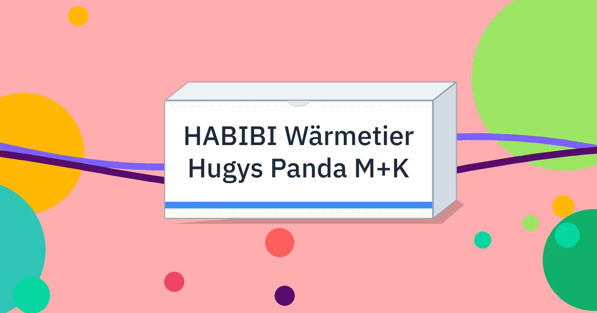 Symbolbild: Packung mit der Aufschrift HABIBI Wärmetier Hugys Panda M+K (PZN 20044531) – Verfügbarkeit und Bezug in Apotheken in Frankfurt am Main
