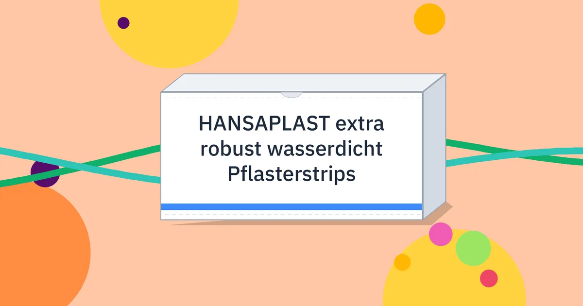 Symbolbild: Packung mit der Aufschrift HANSAPLAST extra robust wasserdicht Pflasterstrips (PZN 16762462) – Verfügbarkeit und Bezug in Apotheken in Frankfurt am Main