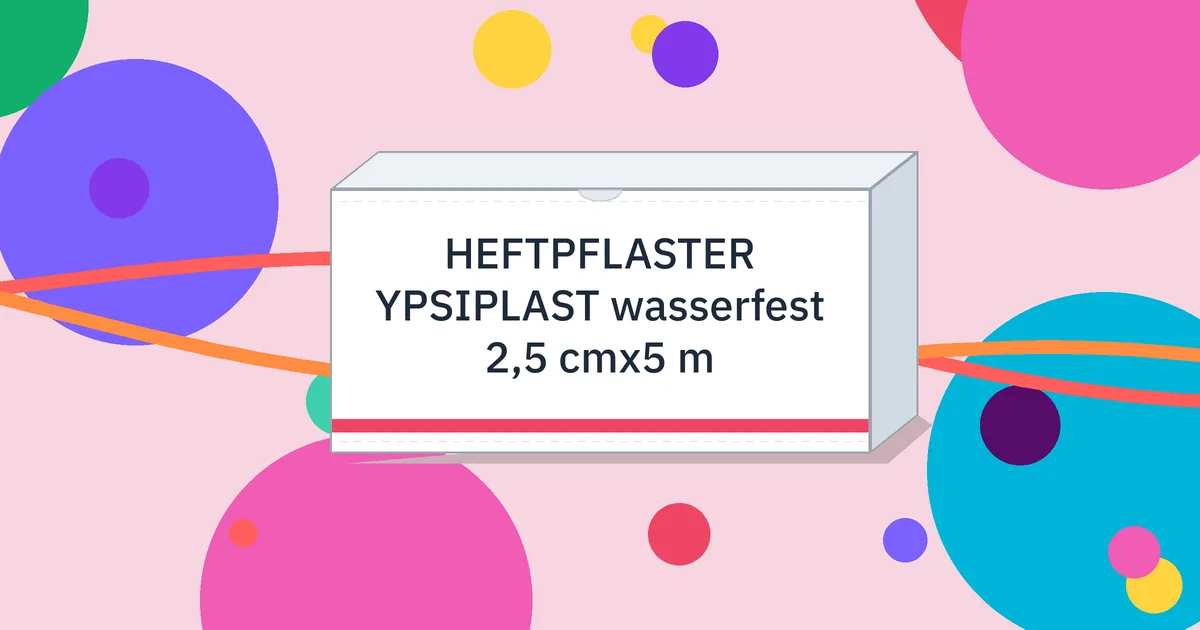 Symbolbild: Packung mit der Aufschrift HEFTPFLASTER YPSIPLAST wasserfest 2,5 cmx5 m (PZN 03270964) – Verfügbarkeit und Bezug in Apotheken in Frankfurt am Main