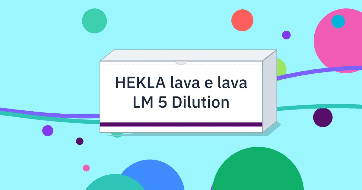 Symbolbild: Packung mit der Aufschrift HEKLA lava e lava LM 5 Dilution (PZN 12800361) – Verfügbarkeit und Bezug in Apotheken in Frankfurt am Main