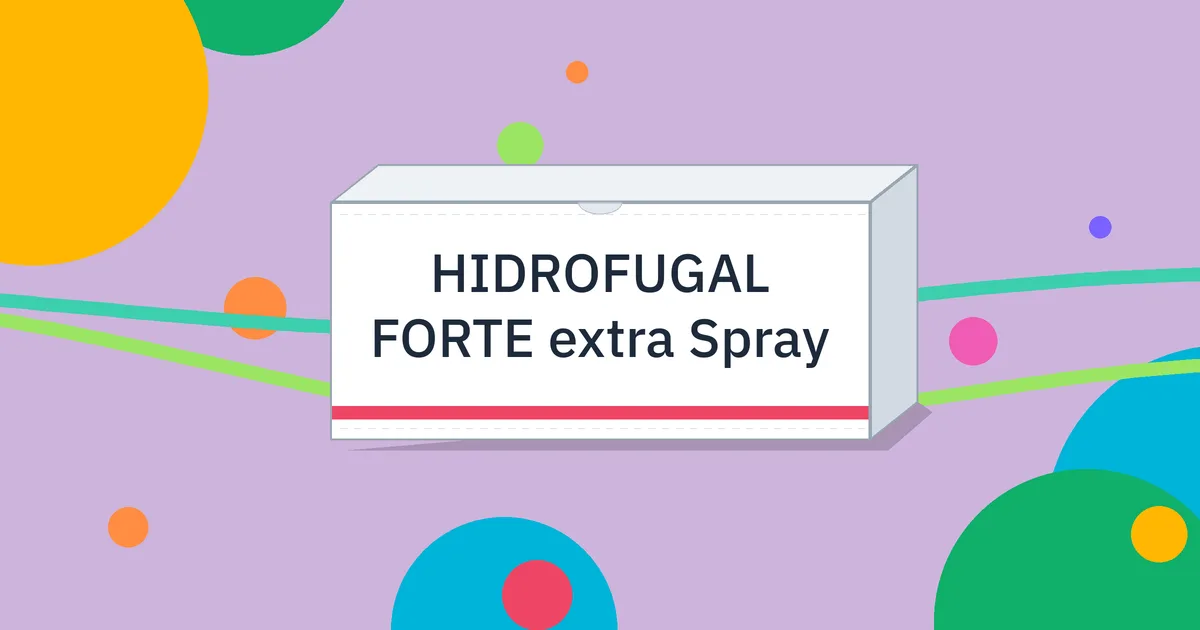 Symbolbild: Packung mit der Aufschrift HIDROFUGAL FORTE extra Spray (PZN 20686206) – Verfügbarkeit und Bezug in Apotheken in Frankfurt am Main