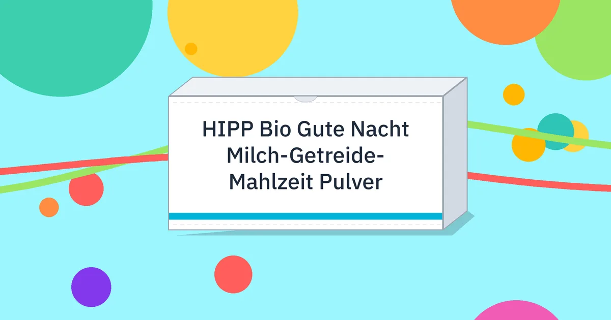 Symbolbild: Packung mit der Aufschrift HIPP Bio Gute Nacht Milch-Getreide-Mahlzeit Pulver (PZN 06866255) – Verfügbarkeit und Bezug in Apotheken in Frankfurt am Main