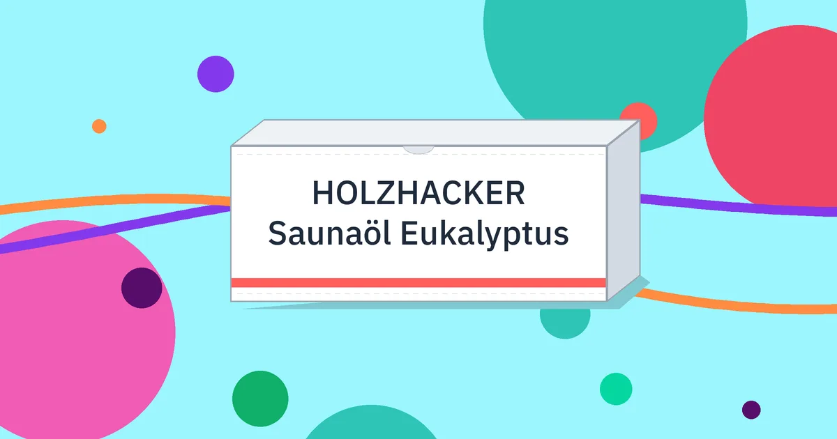 Symbolbild: Packung mit der Aufschrift HOLZHACKER Saunaöl Eukalyptus (PZN 20892928) – Verfügbarkeit und Bezug in Apotheken in Frankfurt am Main