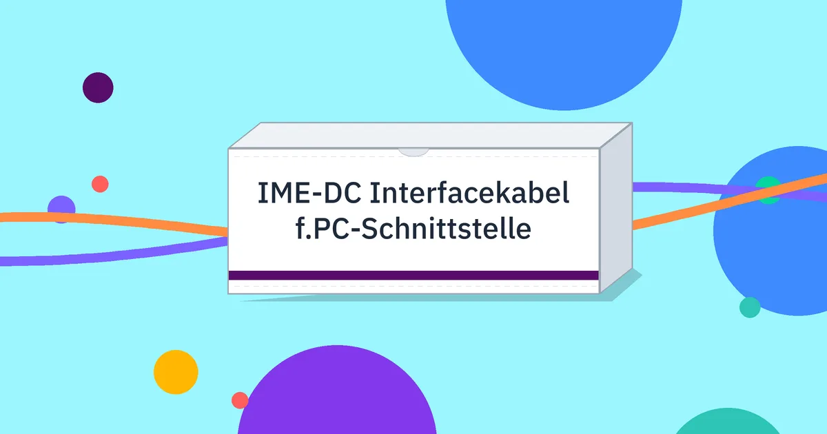Symbolbild: Packung mit der Aufschrift IME-DC Interfacekabel f.PC-Schnittstelle (PZN 03941476) – Verfügbarkeit und Bezug in Apotheken in Frankfurt am Main
