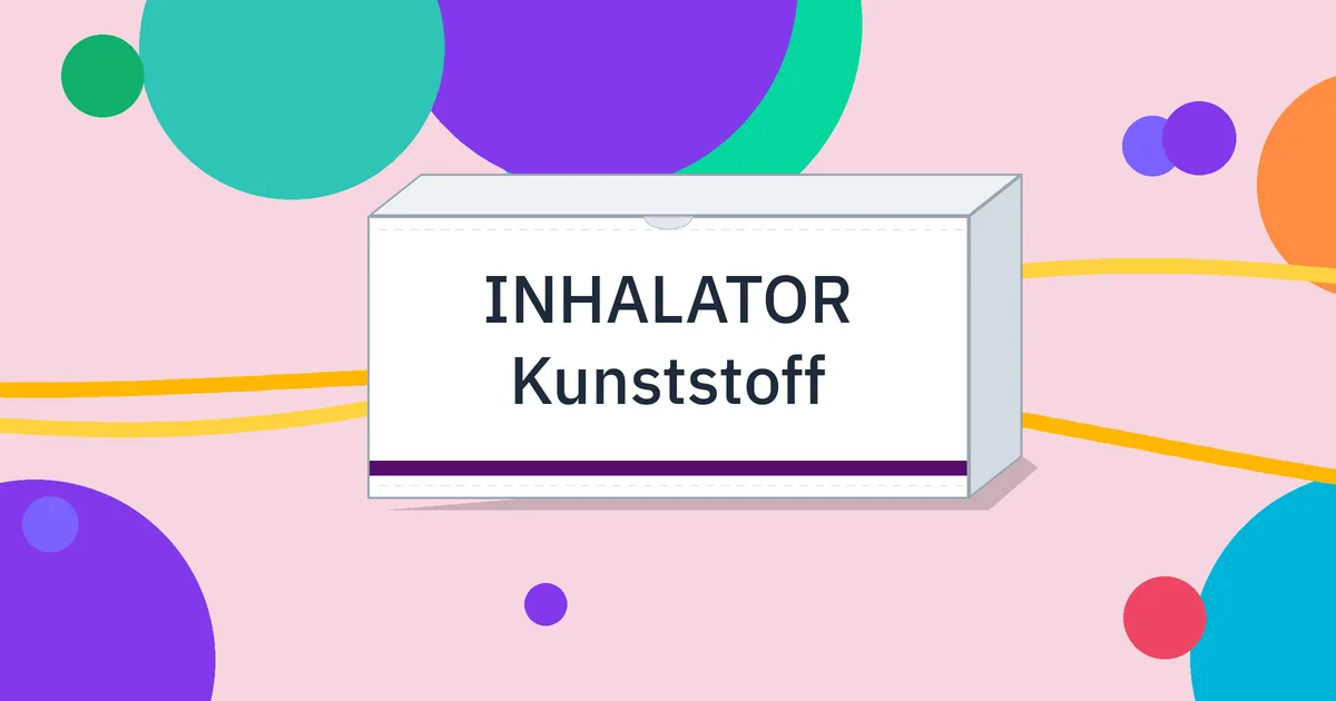 Symbolbild: Packung mit der Aufschrift INHALATOR Kunststoff (PZN 08453037) – Verfügbarkeit und Bezug in Apotheken in Frankfurt am Main