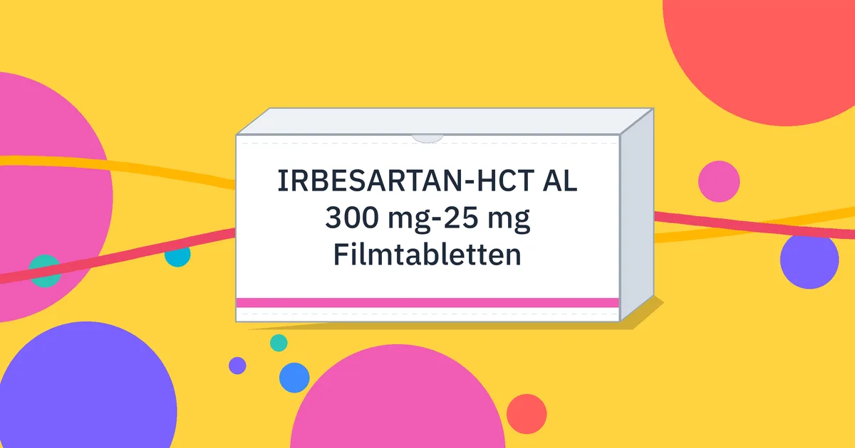 Symbolbild: Packung mit der Aufschrift IRBESARTAN-HCT AL 300 mg-25 mg Filmtabletten (PZN 09744707) – Verfügbarkeit und Bezug in Apotheken in Frankfurt am Main