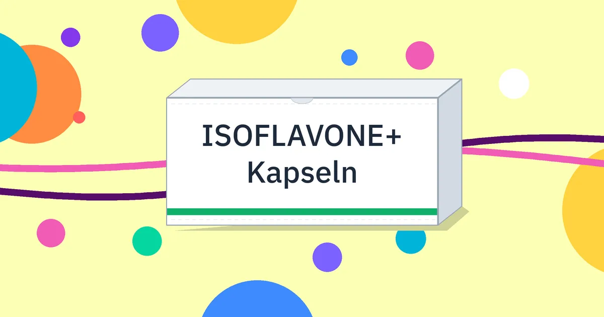 Symbolbild: Packung mit der Aufschrift ISOFLAVONE+ Kapseln (PZN 17426306) – Verfügbarkeit und Bezug in Apotheken in Frankfurt am Main