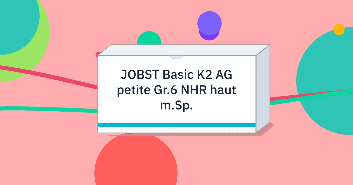 Symbolbild: Packung mit der Aufschrift JOBST Basic K2 AG petite Gr.6 NHR haut m.Sp. (PZN 13060185) – Verfügbarkeit und Bezug in Apotheken in Frankfurt am Main
