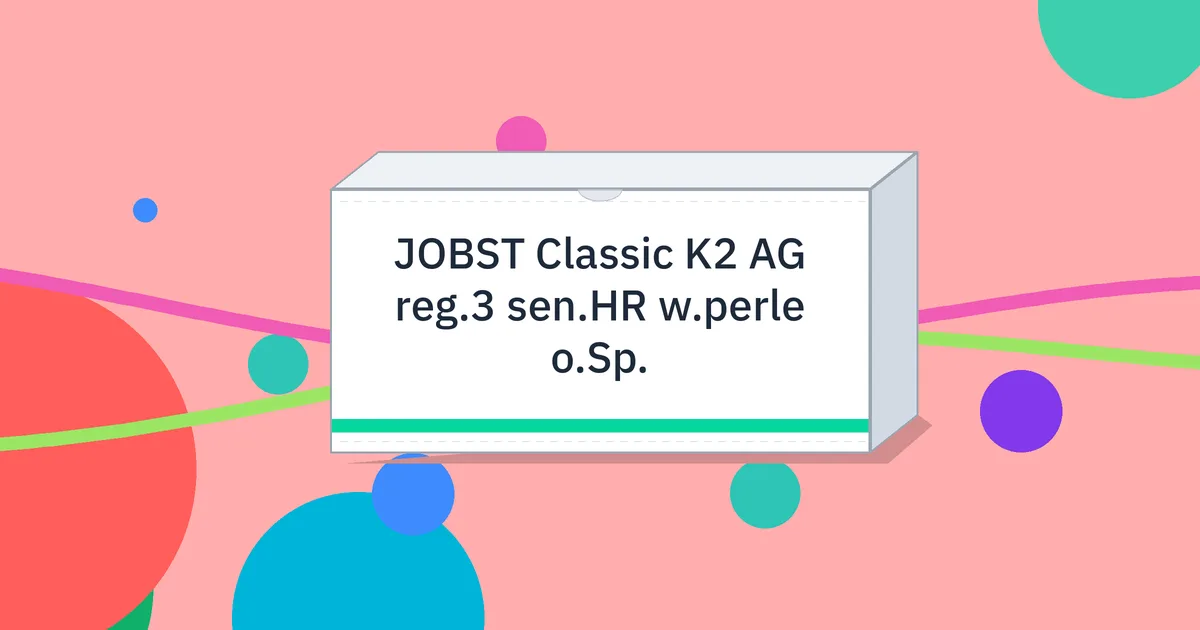 Symbolbild: Packung mit der Aufschrift JOBST Classic K2 AG reg.3 sen.HR w.perle o.Sp. (PZN 17960483) – Verfügbarkeit und Bezug in Apotheken in Frankfurt am Main