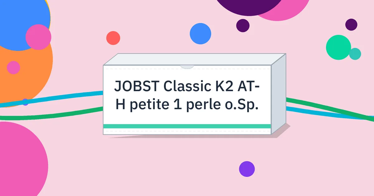 Symbolbild: Packung mit der Aufschrift JOBST Classic K2 AT-H petite 1 perle o.Sp. (PZN 13159914) – Verfügbarkeit und Bezug in Apotheken in Frankfurt am Main