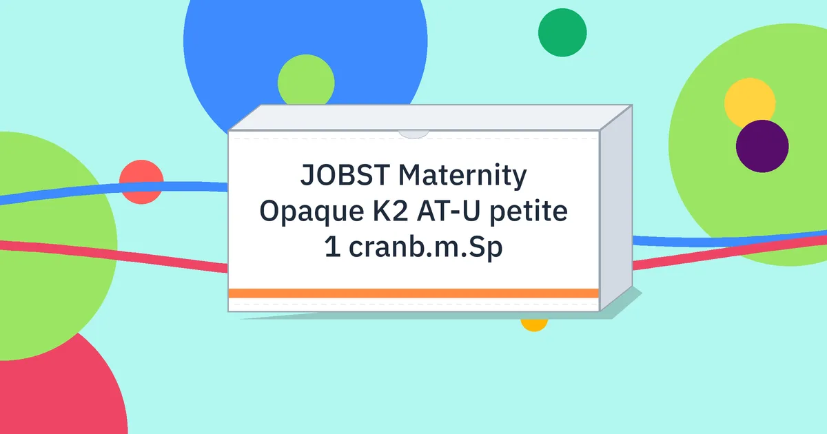 Symbolbild: Packung mit der Aufschrift JOBST Maternity Opaque K2 AT-U petite 1 cranb.m.Sp (PZN 15858817) – Verfügbarkeit und Bezug in Apotheken in Frankfurt am Main