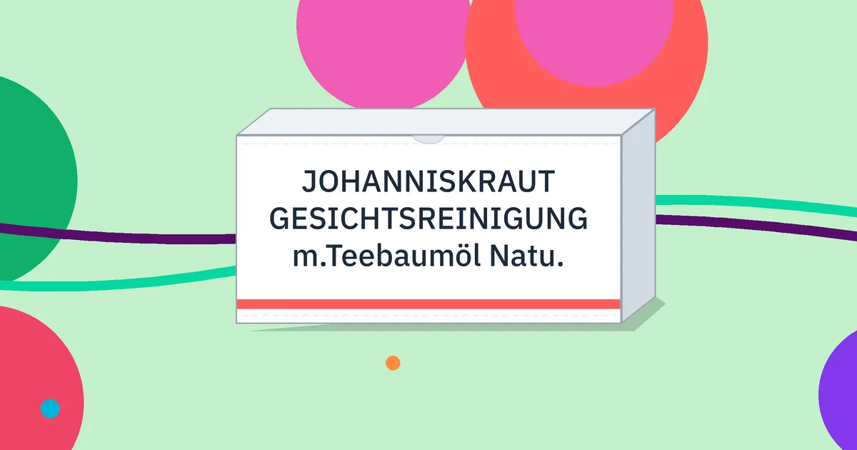 Symbolbild: Packung mit der Aufschrift JOHANNISKRAUT GESICHTSREINIGUNG m.Teebaumöl Natu. (PZN 19274007) – Verfügbarkeit und Bezug in Apotheken in Frankfurt am Main