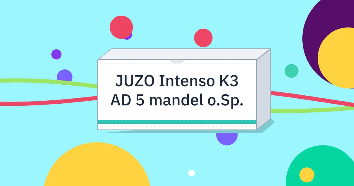 Symbolbild: Packung mit der Aufschrift JUZO Intenso K3 AD 5 mandel o.Sp. (PZN 18638111) – Verfügbarkeit und Bezug in Apotheken in Frankfurt am Main