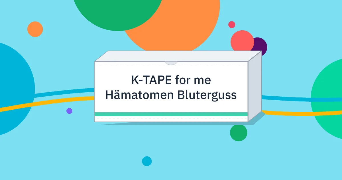 Symbolbild: Packung mit der Aufschrift K-TAPE for me Hämatomen Bluterguss (PZN 06118168) – Verfügbarkeit und Bezug in Apotheken in Frankfurt am Main