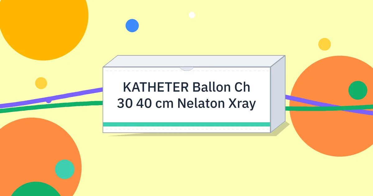 Symbolbild: Packung mit der Aufschrift KATHETER Ballon Ch 30 40 cm Nelaton Xray (PZN 01966176) – Verfügbarkeit und Bezug in Apotheken in Frankfurt am Main
