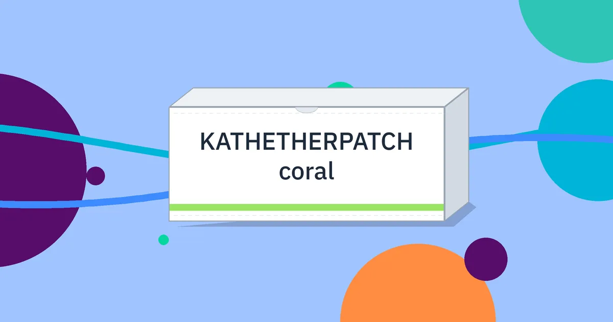 Symbolbild: Packung mit der Aufschrift KATHETHERPATCH coral (PZN 19867167) – Verfügbarkeit und Bezug in Apotheken in Frankfurt am Main