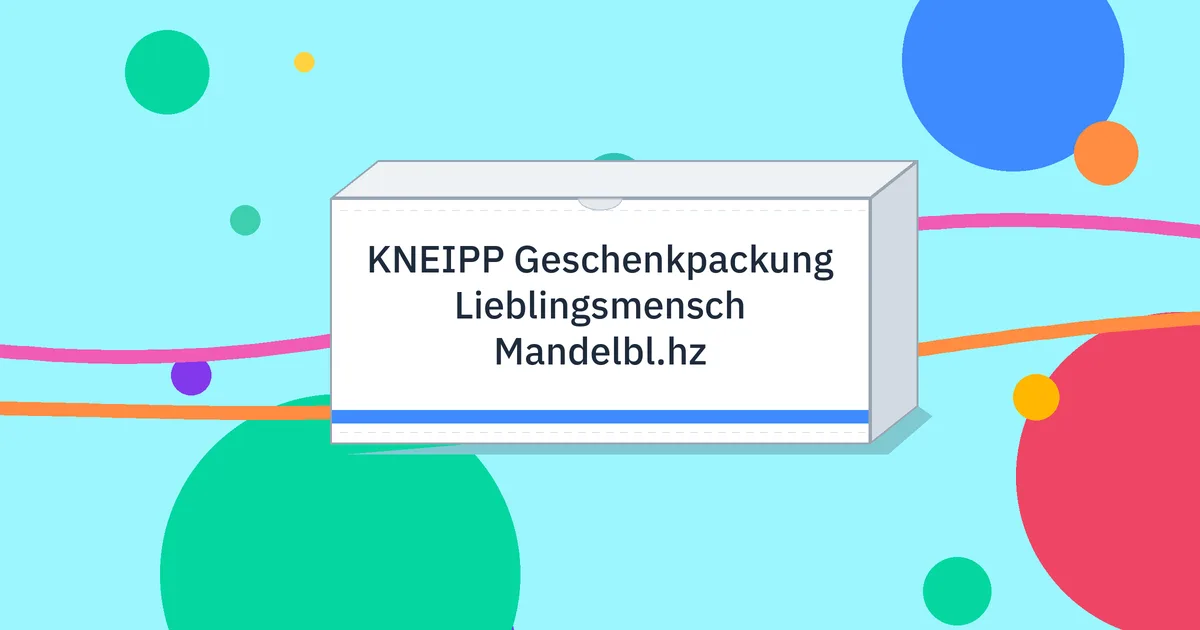 Symbolbild: Packung mit der Aufschrift KNEIPP Geschenkpackung Lieblingsmensch Mandelbl.hz (PZN 13724745) – Verfügbarkeit und Bezug in Apotheken in Frankfurt am Main