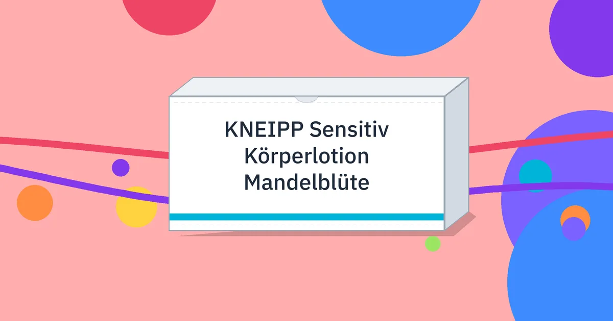 Symbolbild: Packung mit der Aufschrift KNEIPP Sensitiv Körperlotion Mandelblüte (PZN 19107290) – Verfügbarkeit und Bezug in Apotheken in Frankfurt am Main