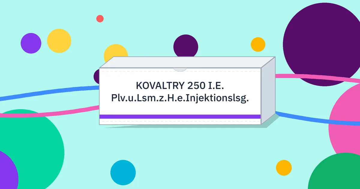 Symbolbild: Packung mit der Aufschrift KOVALTRY 250 I.E. Plv.u.Lsm.z.H.e.Injektionslsg. (PZN 11083271) – Verfügbarkeit und Bezug in Apotheken in Frankfurt am Main