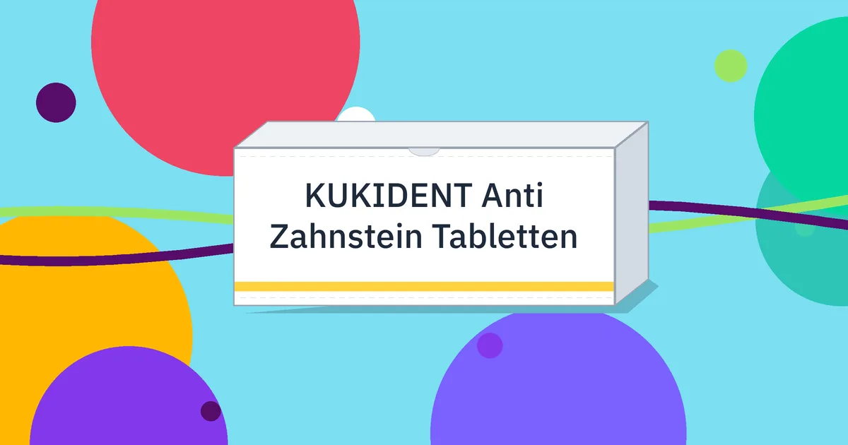 Symbolbild: Packung mit der Aufschrift KUKIDENT Anti Zahnstein Tabletten (PZN 00403330) – Verfügbarkeit und Bezug in Apotheken in Frankfurt am Main