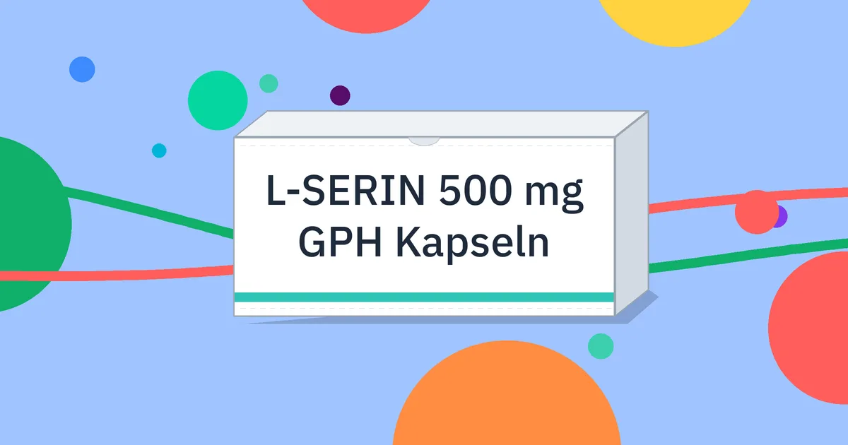 Symbolbild: Packung mit der Aufschrift L-SERIN 500 mg GPH Kapseln (PZN 06923467) – Verfügbarkeit und Bezug in Apotheken in Frankfurt am Main