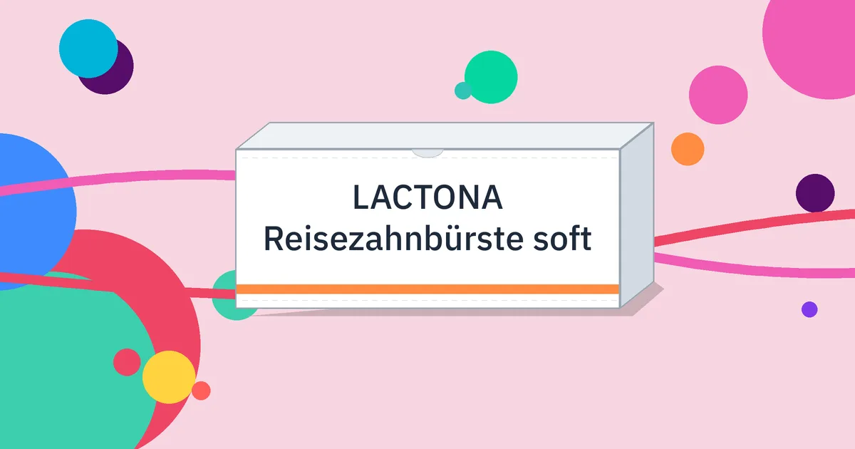 Symbolbild: Packung mit der Aufschrift LACTONA Reisezahnbürste soft (PZN 07234184) – Verfügbarkeit und Bezug in Apotheken in Frankfurt am Main