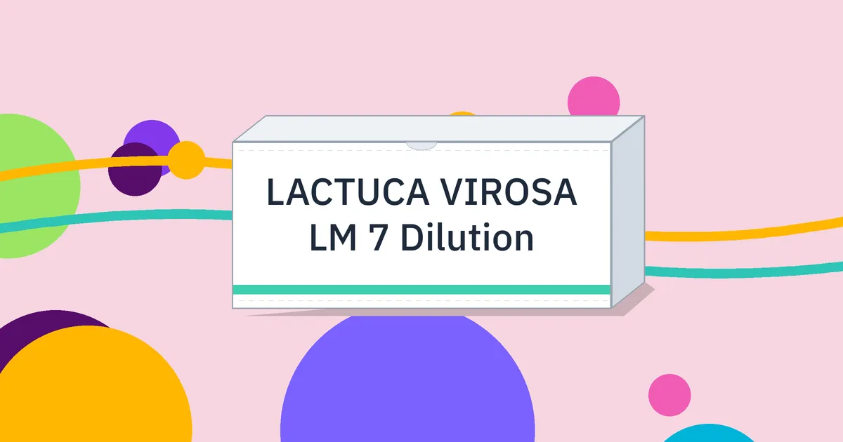 Symbolbild: Packung mit der Aufschrift LACTUCA VIROSA LM 7 Dilution (PZN 13520741) – Verfügbarkeit und Bezug in Apotheken in Frankfurt am Main