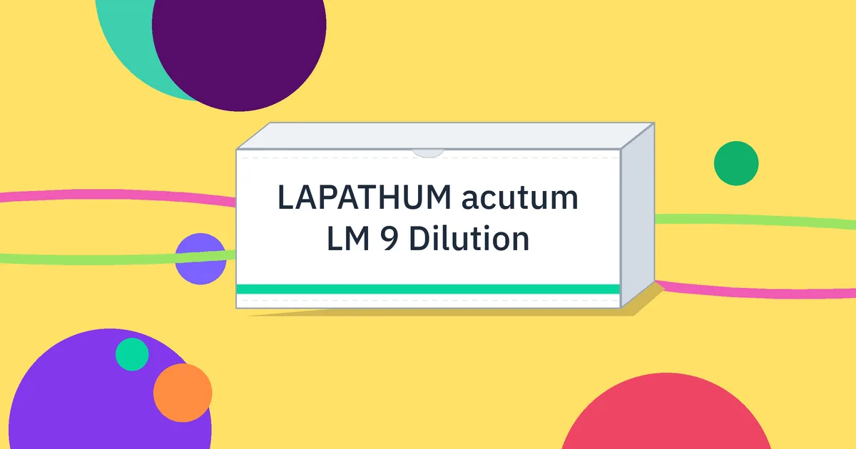 Symbolbild: Packung mit der Aufschrift LAPATHUM acutum LM 9 Dilution (PZN 13522645) – Verfügbarkeit und Bezug in Apotheken in Frankfurt am Main