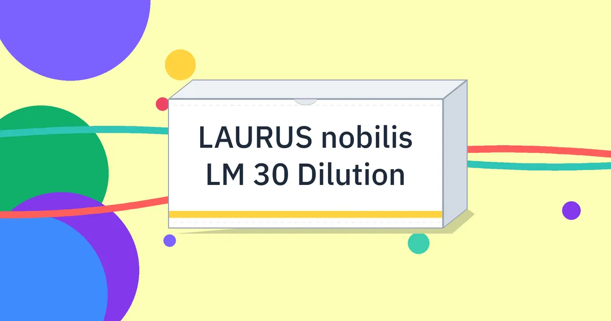 Symbolbild: Packung mit der Aufschrift LAURUS nobilis LM 30 Dilution (PZN 13524727) – Verfügbarkeit und Bezug in Apotheken in Frankfurt am Main
